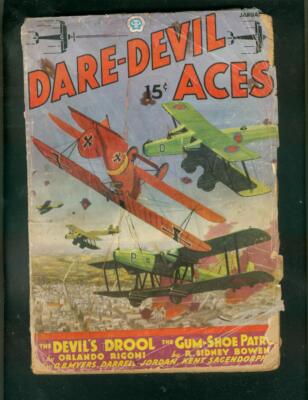 PULP: DARE-DEVIL ACES PULP-JAN 1936-DEVILS DROOL-OB MYERS-WWI FR/G | eBay