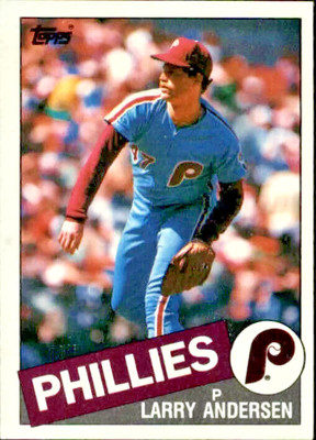 1985 Topps #428 Larry Andersen Pitcher Philadelphia Phillies FREE ...