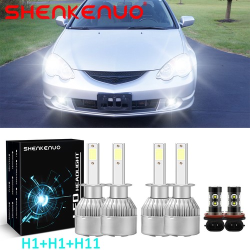 For Acura RSX 2002-2004 6000K LED Headlight High Low & Fog Light Bulbs ...