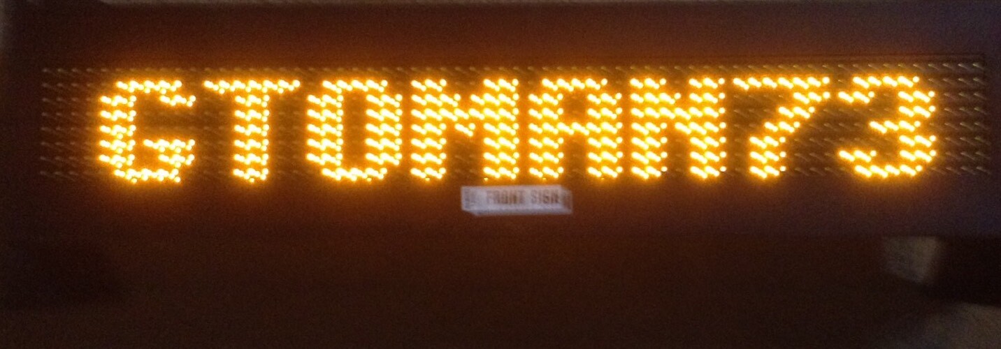 TRANSIGN DESTINATOR LD896 (8x96px) LED TRANSIT BUS DESTINATION SIGN 6 ...