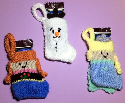 KNITTING PATTERN- Frozen Elsa, Anna, Olaf inspired Christmas stocking ...