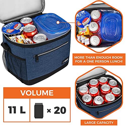 Extra Large Insulated Lunch Box Men Women Lunch Bag for Work Leakproof ...