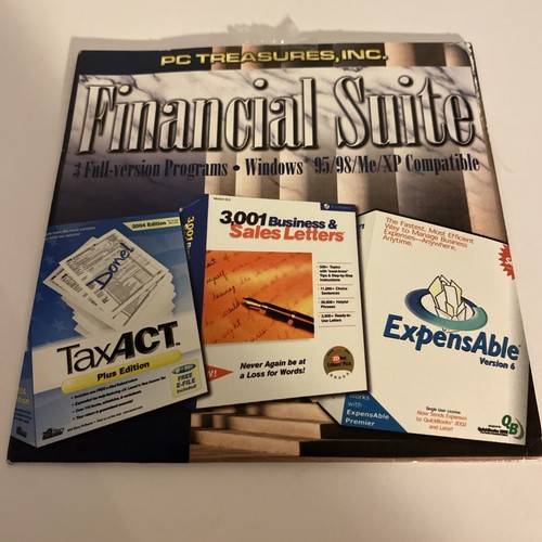 PC Treasures Financial Suite 3 Full Programs Tax Act 2004 Expensable ...