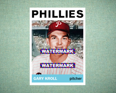 Gary Kroll Philadelphia Phillies 1964 Style Custom Baseball Art Card | eBay