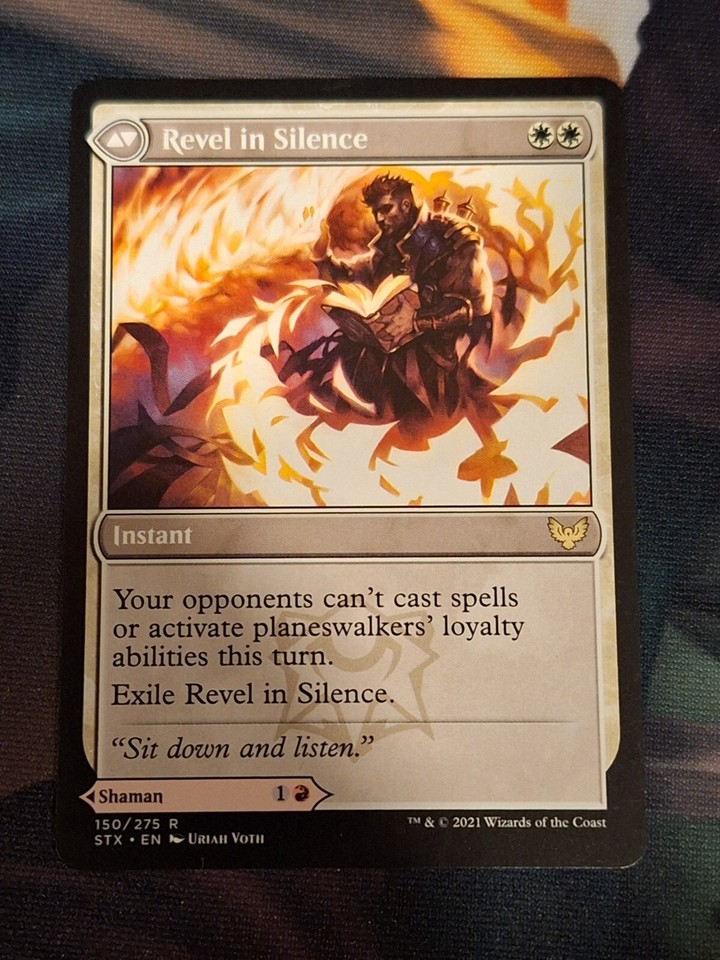 Flamescroll Celebrant /Revel in Silence Strixhaven Magic the Gathering ...