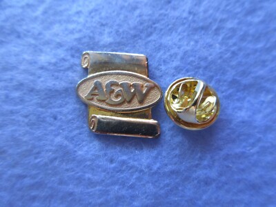 Vintage A&W Restaurant Scroll Lapel Pin Button | eBay