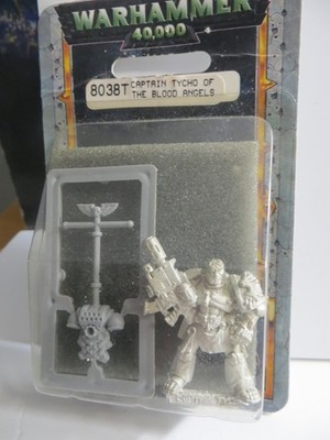 Warhammer 40K GW Captain Tycho of the Blood Angels 8038 Metal (2000 Ed ...