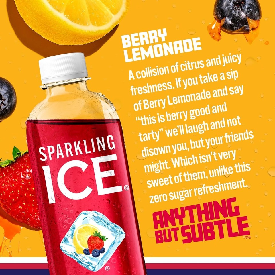 Sparkling Ice, Sparkling Water, Zero Sugar, 17 fl oz, 12 Pack, Select ...