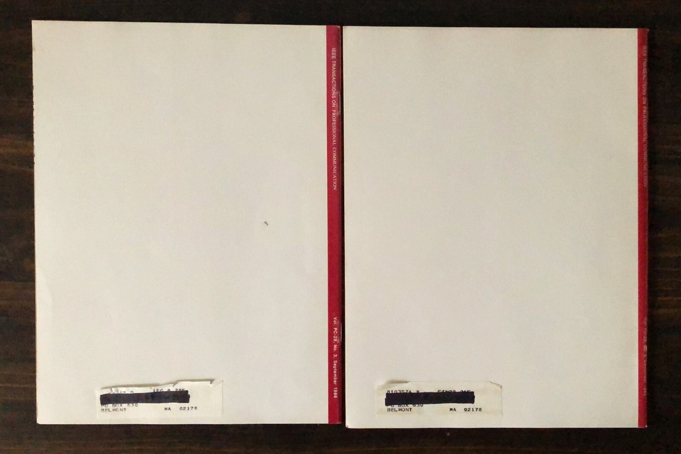 1986 IEEE Transactions on Professional Communication Magazine - Lot of ...