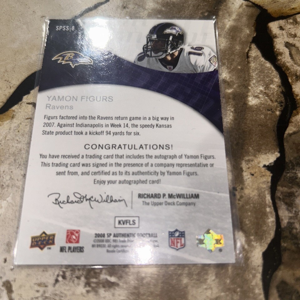 2008 SP Authentic Autograph SP Star Signatures Yamon Figurs Ravens | eBay