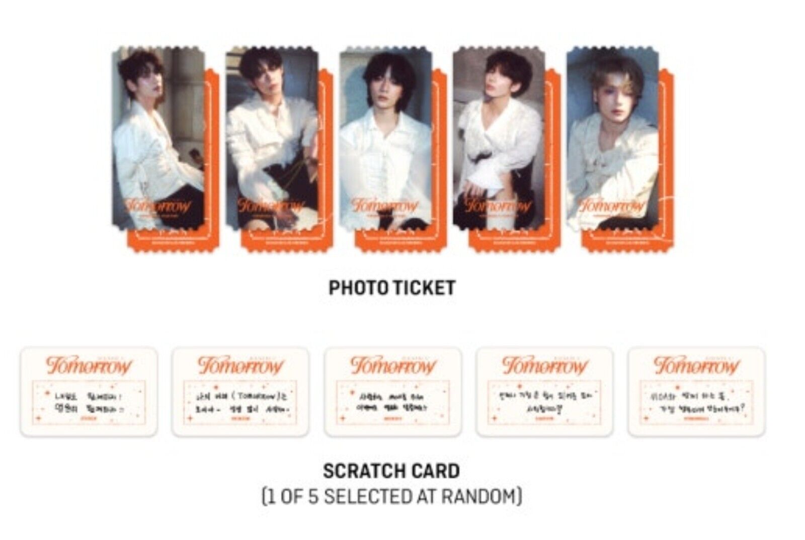 TOMORROW X TOGETHER TXT SPECIAL PHOTO TICKET SET minisode 3: TOMORROW ...