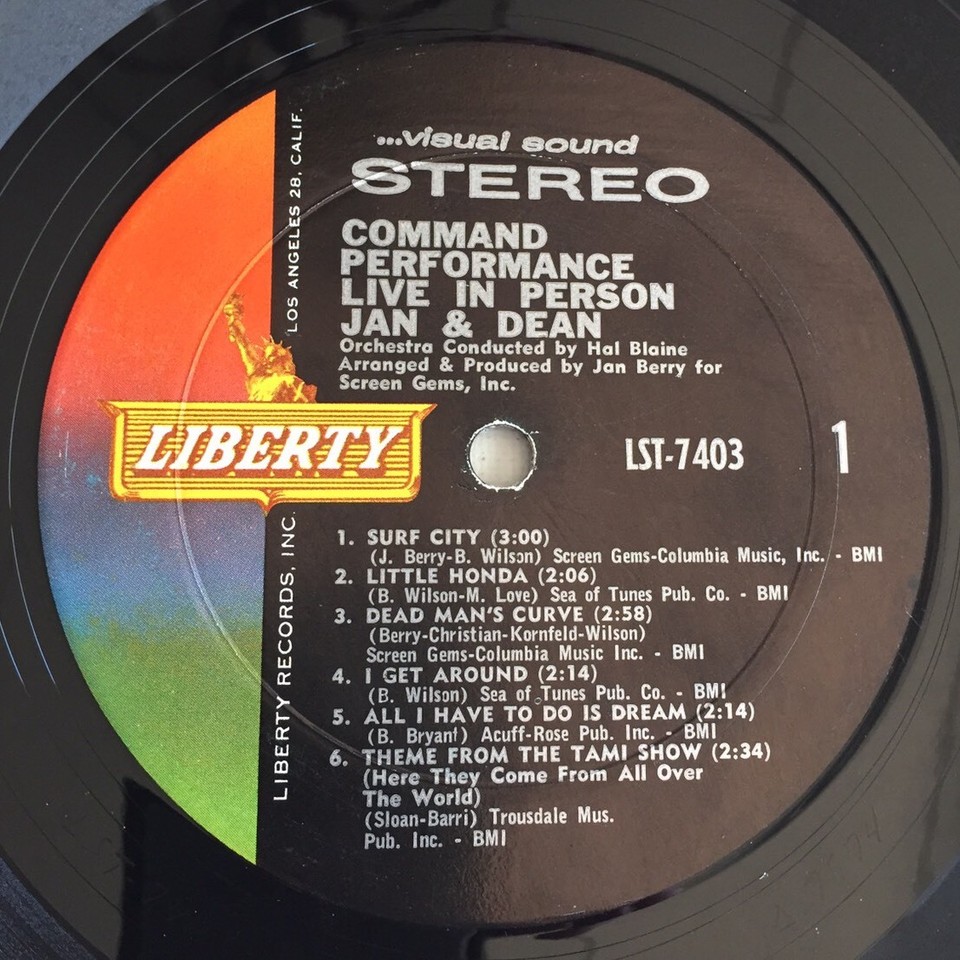Jan & Dean, Command Performance Live in Person, Liberty #LST-7403, LP Record | eBay