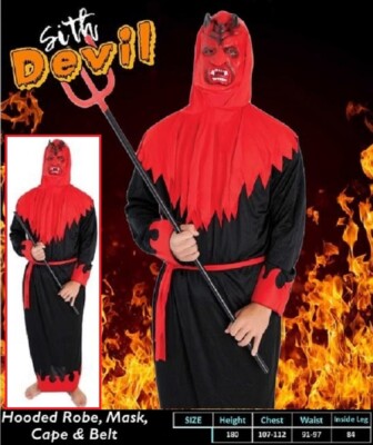 SITH DEVIL Mens COSTUME ROBE Halloween Horror ~ Adult ONE SIZE Chest to ...