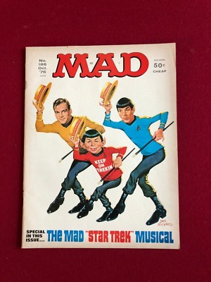 1976, Star Trek, "MAD" Magazine (No Label) Scarce (Capt. Kirk / Spock ...