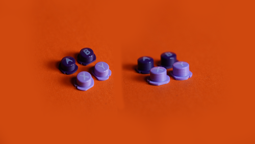 Custom Buttons for Nintendo 2DS Consoles - ABXY SNES and Famicom Button ...