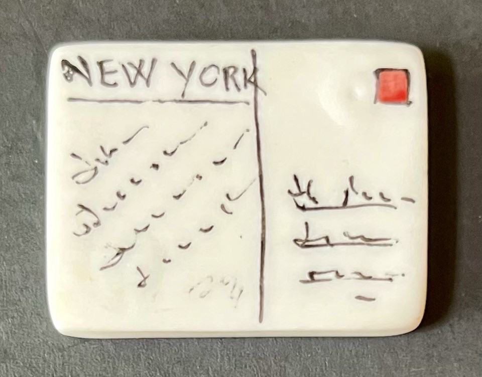 Vtg Limoges Pill Trinket Box Empire State Building NY France Peint Main ...