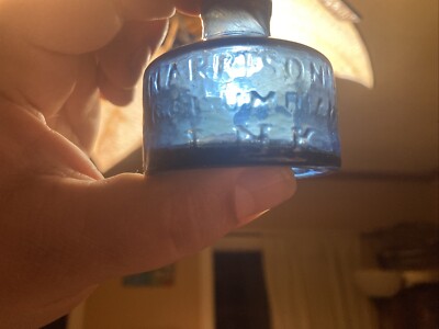Rare Harrison’s Columbian Bottle (Cobalt Blue) Pontil Inkwell Ink ...