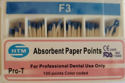 Absorbent Paper Points F3 Color Coded Dental Endo HTM | eBay