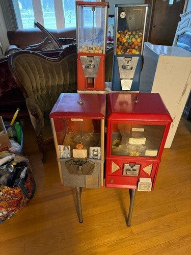 4 PC Gumball Machine - All Working Parts | eBay