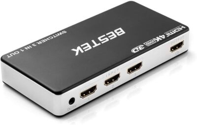 BESTEK Premium 3 Port HDMI Switcher Black 4K UHD 3D with Remote Control ...