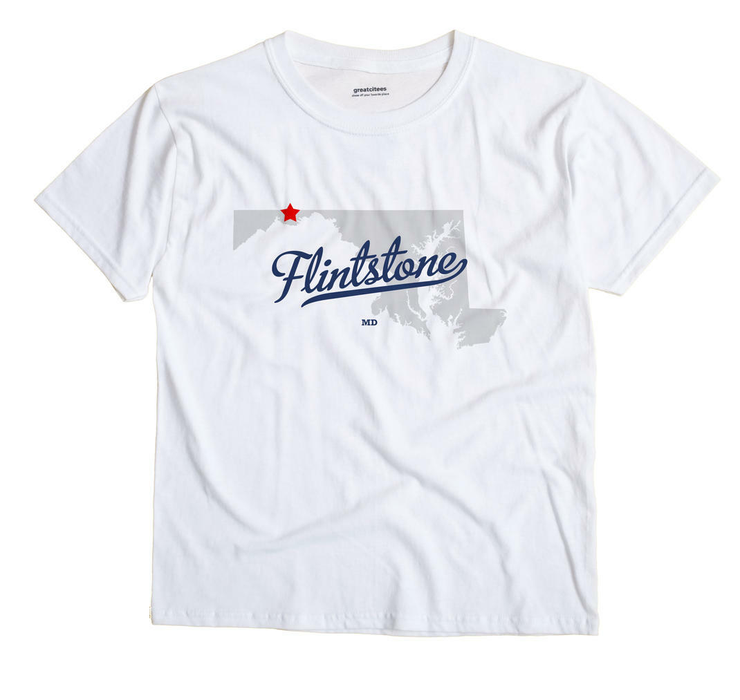 Flintstone Maryland MD T-Shirt MAP | eBay