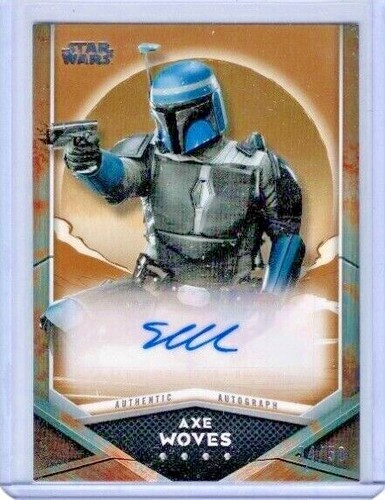 2021 Topps The Mandalorian Simon Kassianides as Axe Woves Gold Auto ...