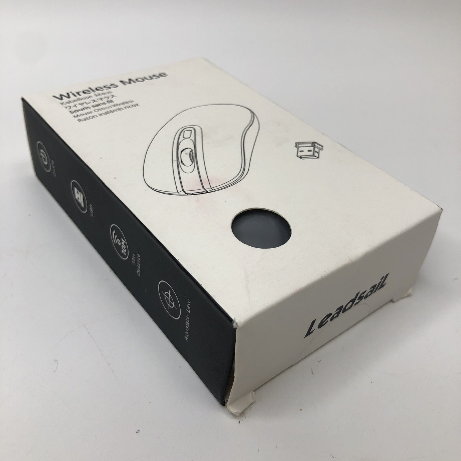 Leadsail Wireless Mouse for Laptop Rechargeable Silent Click Mice USB ...