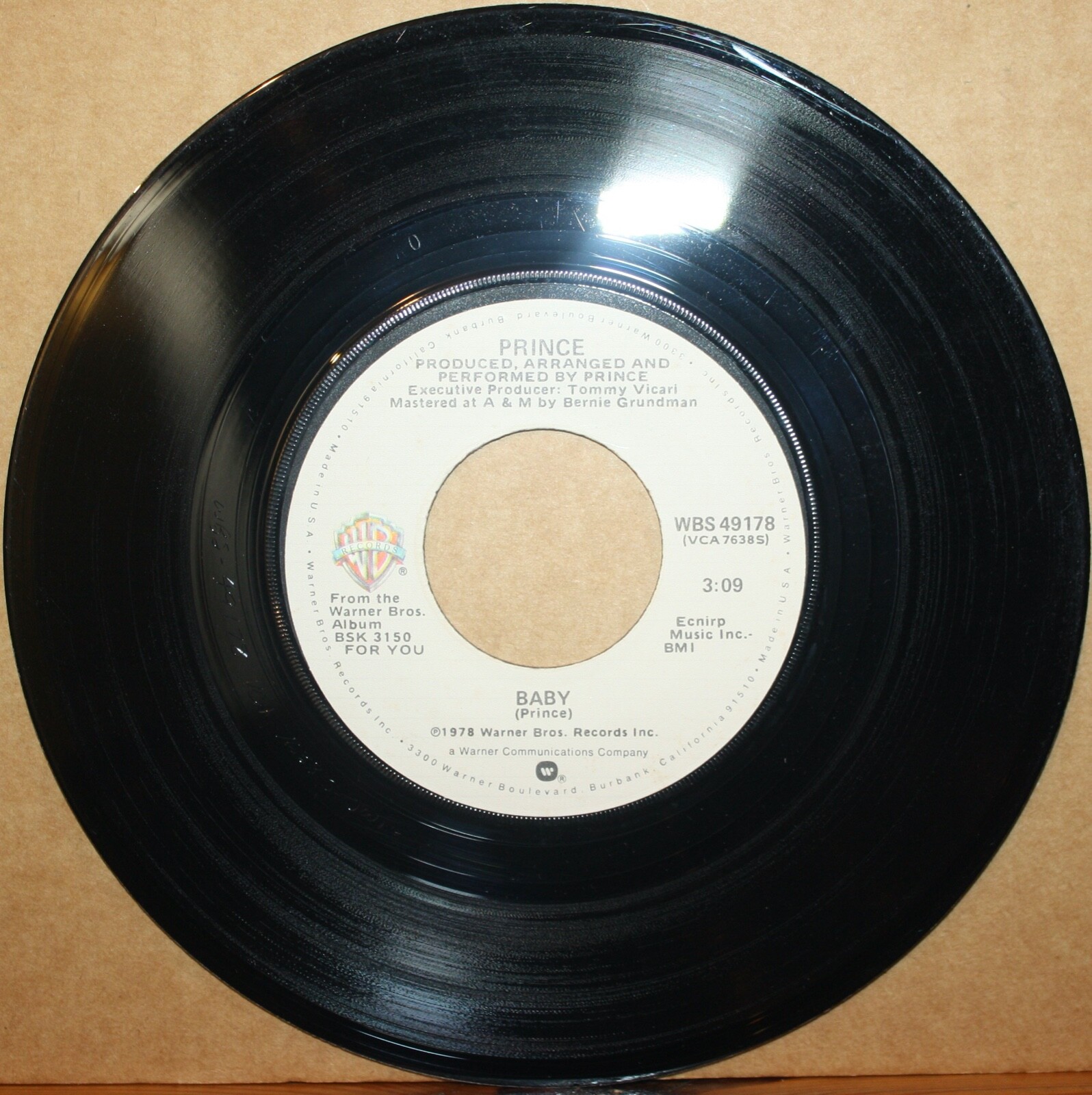 PRINCE Baby *WHY YOU WANNA TREAT ME SO BAD* Soul Funk 45 on WARNER BROS ...