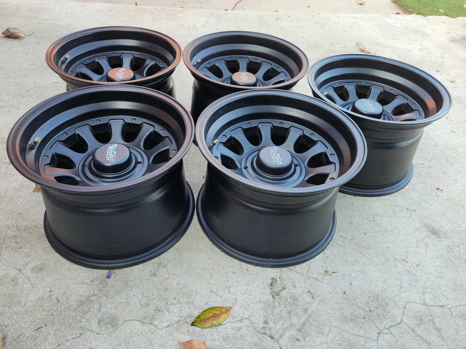 15x10 Black Rock Type D 909B 5x5 5x5.5 Chevy OBS Crawler Eagle Alloy Wheel