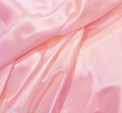 PINK PEACH FAUX SILK TAFFETA 60"W FABRIC BRIDAL WEDDING DRESS DRAPE ...
