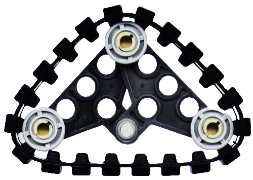 4 LEGO Mini Rubber Tread Links Assembly (technic,tracks,crane,tank ...