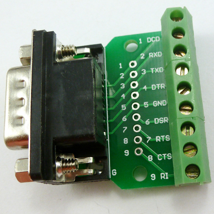 DB9 D SUB DE9 UART RS232 RS485 422 Male Connector 9 Pin Terminal ...