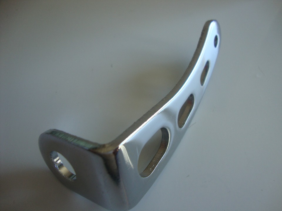 CHEVY STYLE THROTTLE RETURN SPRING BRACKET CHROME STEEL 283 327 350 454 ...