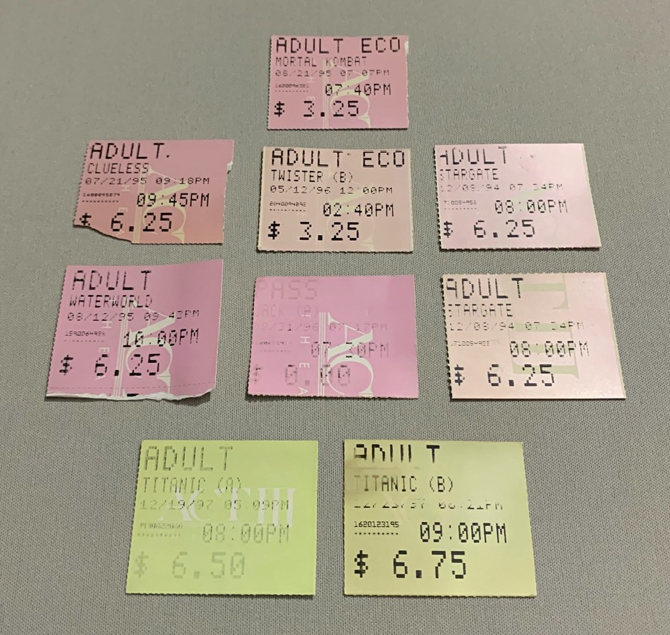 Ultra Rare Titanic Movie Ticket Stub (Dec 19, 1997 Opening Day) + More ...