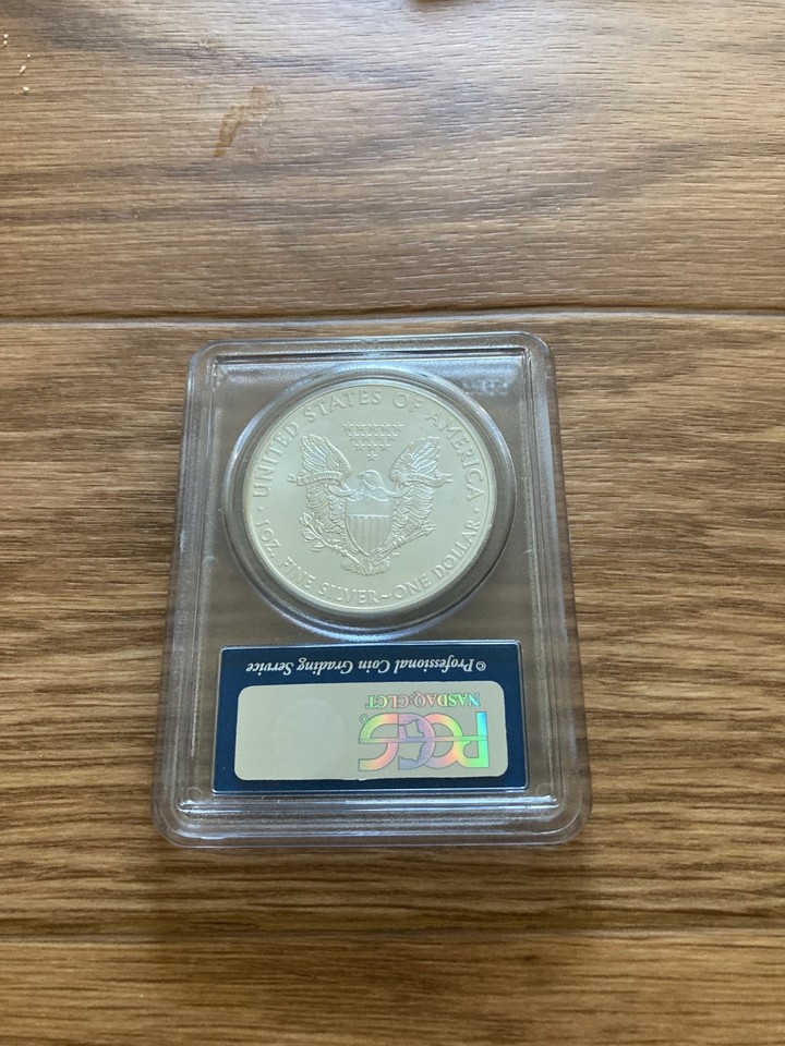 2011 (W) $1 PCGS MS70 American Silver Eagle West Point Mint 15 years in ...