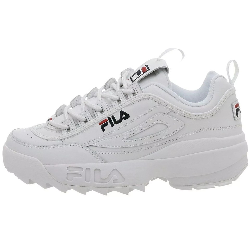 Fila Men's Disruptor Ii No-Sew Shoes White/Navy/Red | eBay