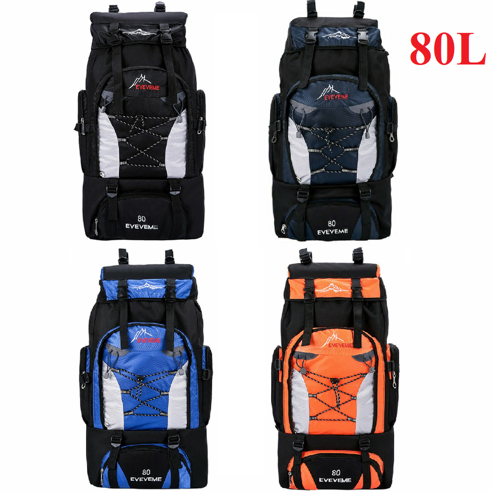 70L 80L Outdoor Camping Hiking Backpack Waterproof Rucksack For Travel ...