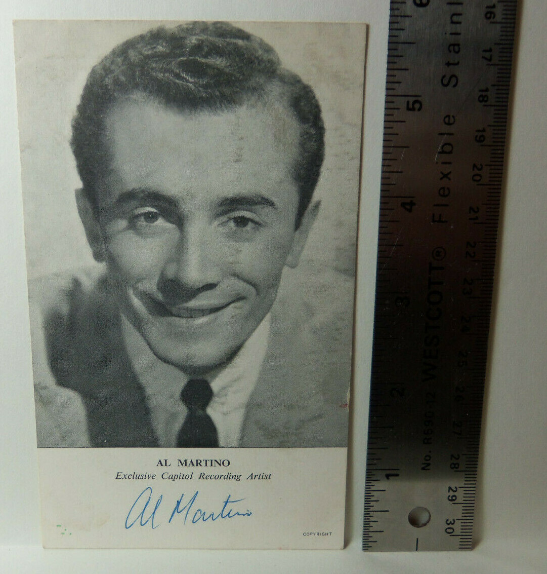 ORIGINAL 1950's Hand-Signed Autograph AL MARTINO Johnny Fontane in The ...