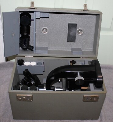 VINTAGE LEITZ WETZLAR BINOCULAR MICROSCOPE 4 OBJECTIVES LIGHTED W/CASE ...