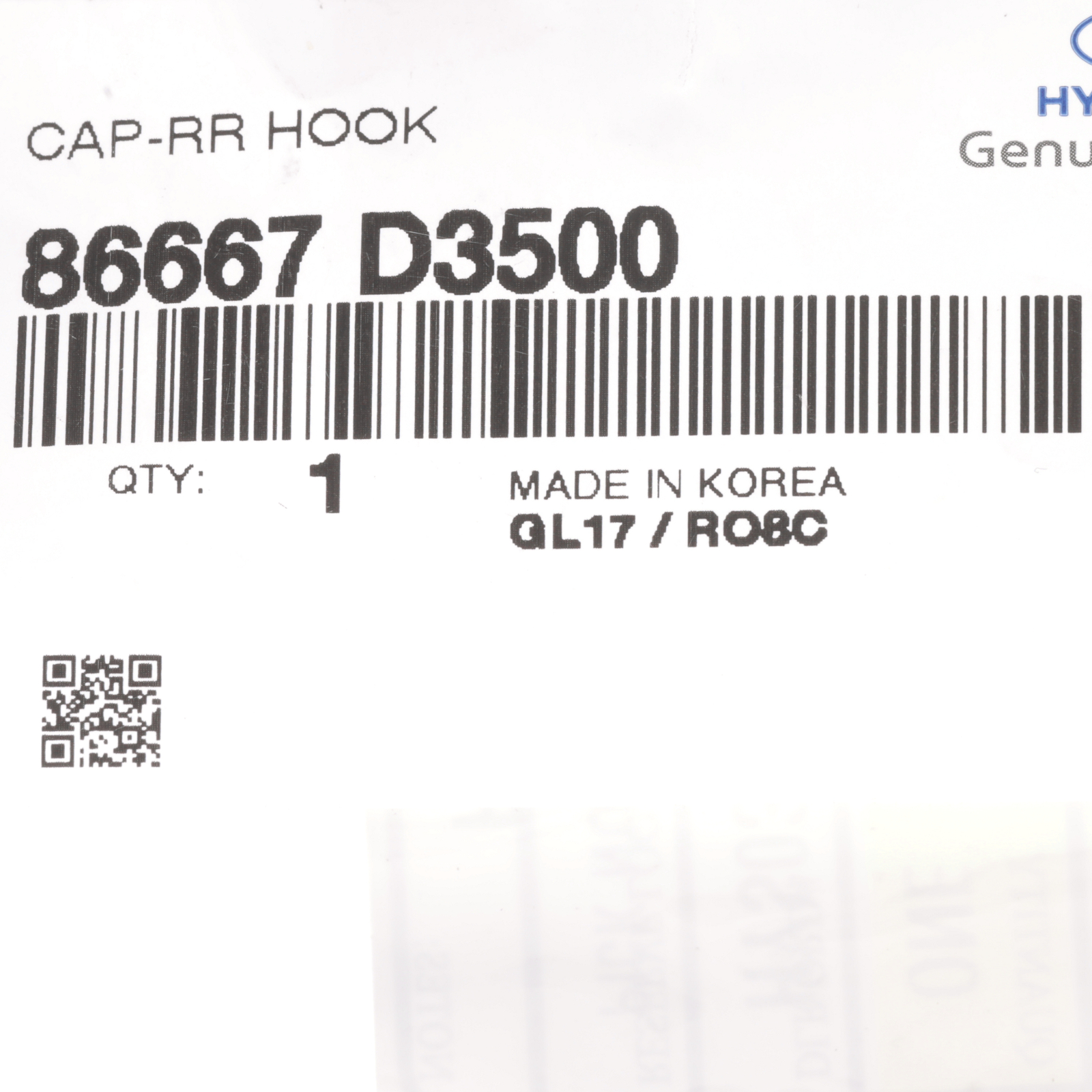 OEM NEW HYUNDAI 2019-2021 Tucson Rear Tow Eye Hook Cover 86667-D3500 | eBay