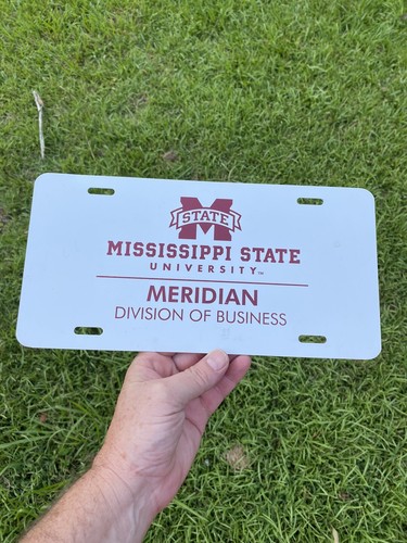 MISSISSIPPI STATE MERIDIAN BUSINESS METAL UNUSED BOOSTER LICENSE PLATE ...