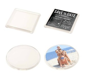Plastic Coaster Blanks Square Round Circular Clear Acrylic Photo Cross ...