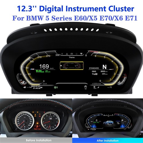 For BMW X5 E70 X5M 12.3'' Digital Instrument Cluster Speedometer ...