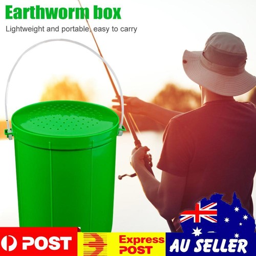 Fishing Bait Bucket Breathable Live Bait Box Plastic Fishing Gear ...
