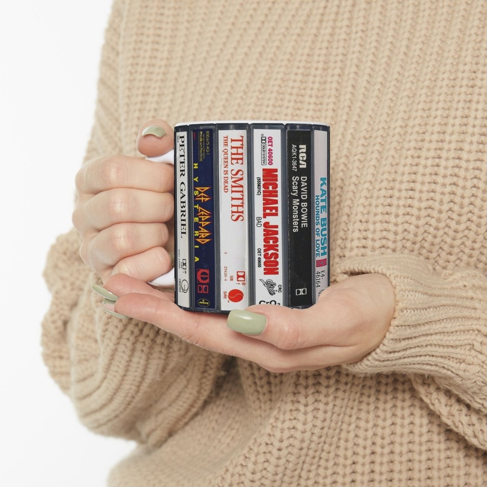 80s Cassette Tapes Ceramic Mug 11oz, Music Fan Gift, Coffee Cup ...