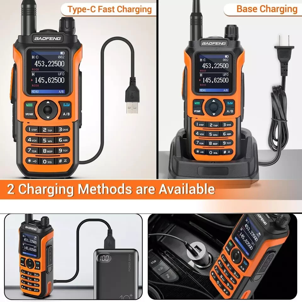 Police Fire Radio Scanner Handheld Transceiver Portable Antenna Dual ...