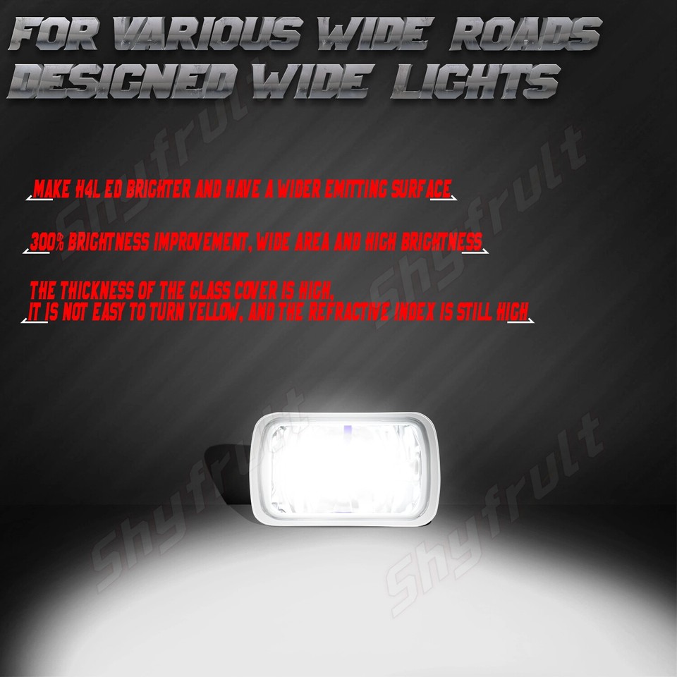 7x6" inch LED DRL Headlights High/Low Beam For Kenworth T300 1997-2010 ...