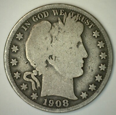 1908 O Barber Silver Half Dollar 50 Cent US Type Coin Good | eBay