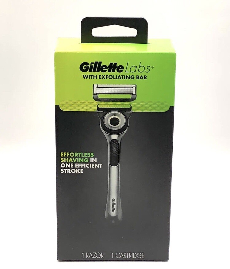 Gillette Labs Men's Razor with Exfoliating Bar with Razor Stand & 1 ...