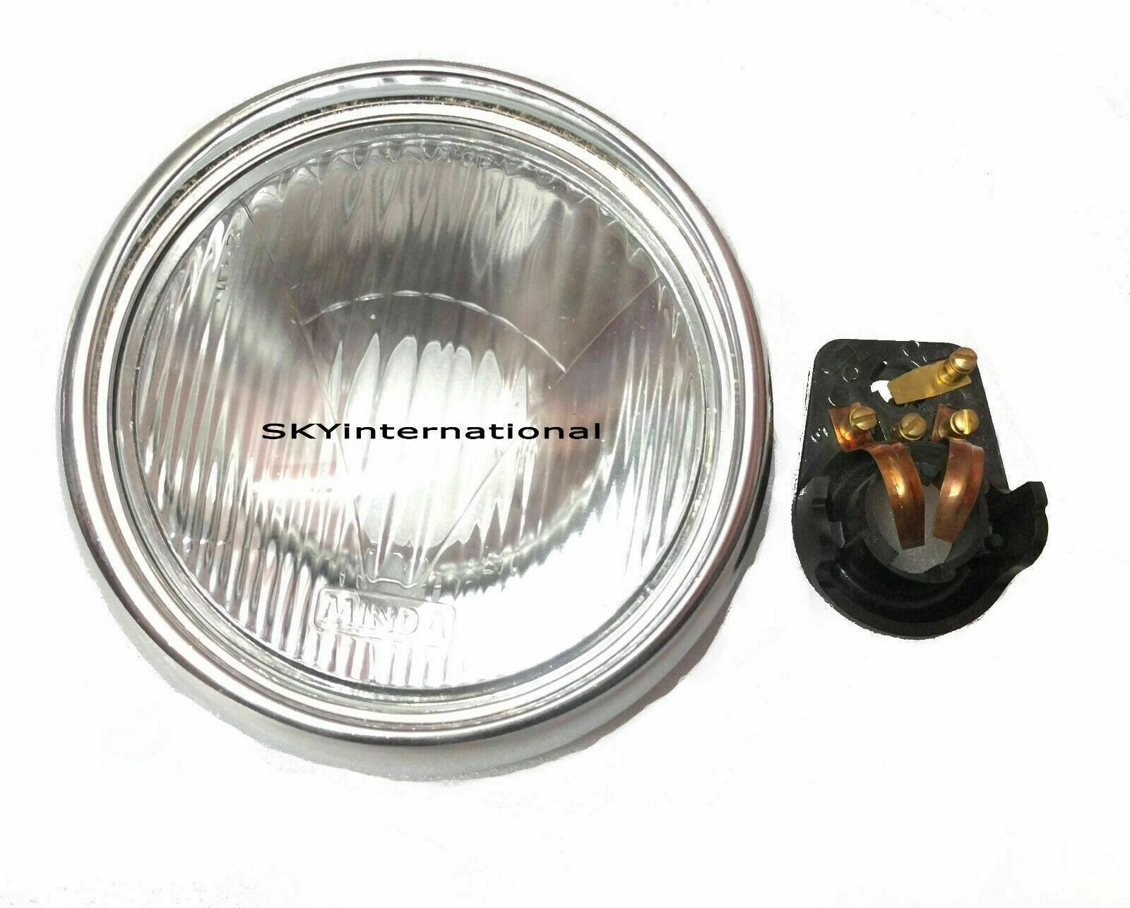 Vespa Front Headlight Headlamp 130mm Dia VNB VBA VBB GS GL With Bulb ...